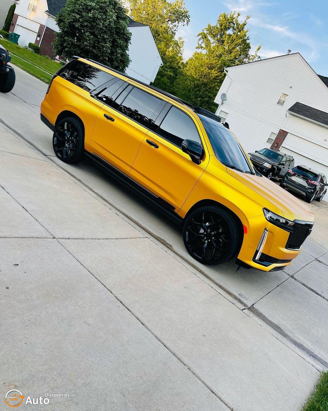 2021 Tinted Cadillac Escalade, Black And Yellow Specs - Auto Discoveries